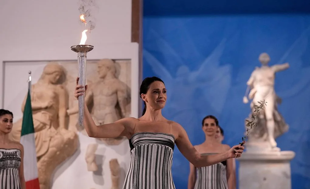 Olympic Flame of 2026 Winter Games lit in Ancient Olympia - Kyrgyz ...