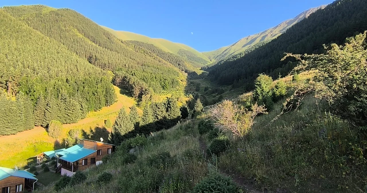 Chunkurchak - emerald in foothills of Tien Shan mountains - Kyrgyz ...