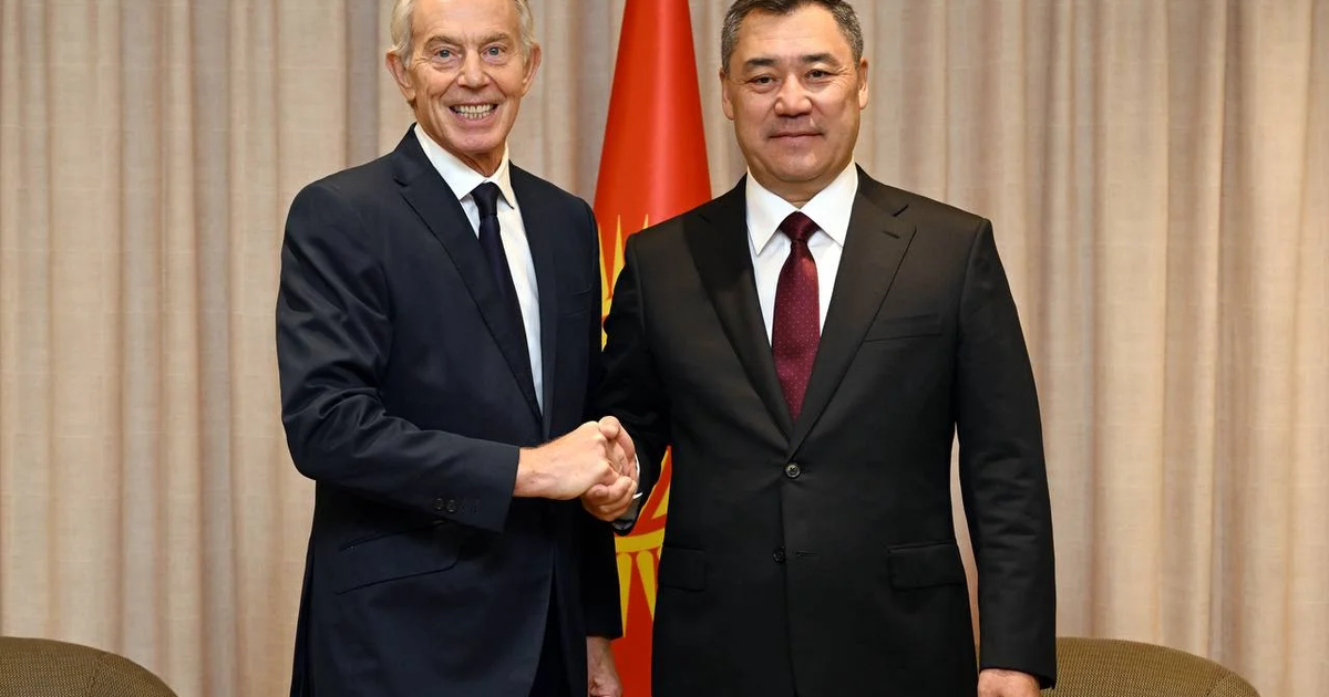 Zhaparov and Tony Blair discuss economic development projects in ...