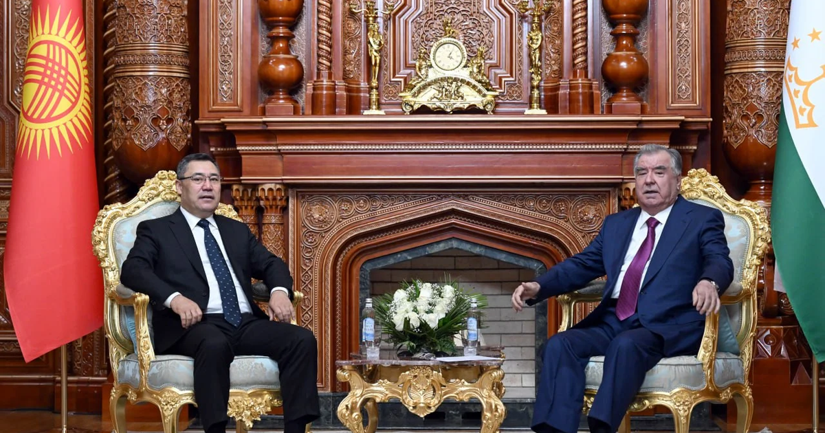 Sadyr Zhaparov holds talks with Emomali Rahmon in Dushanbe - Kyrgyz ...